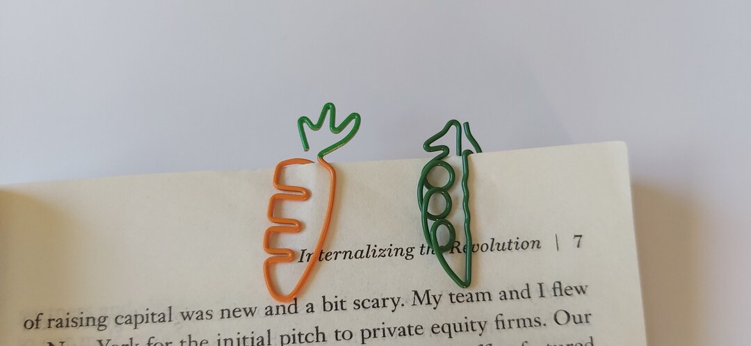 Cute Paper Clip-vegetable-pea Pods-carrots-creative Bookmark-bracelet ...
