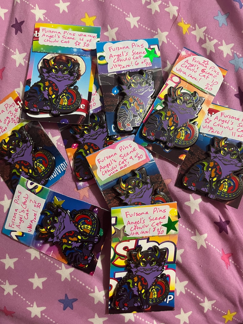 Scenecore Emo Decora Fursona Pins #1086 Angel's Scene / Sparkle Cthulhu ...