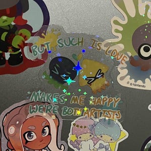 Mimic X Mantle (splatoon OC Ship) 2" Transparent Holographic Sticker ...