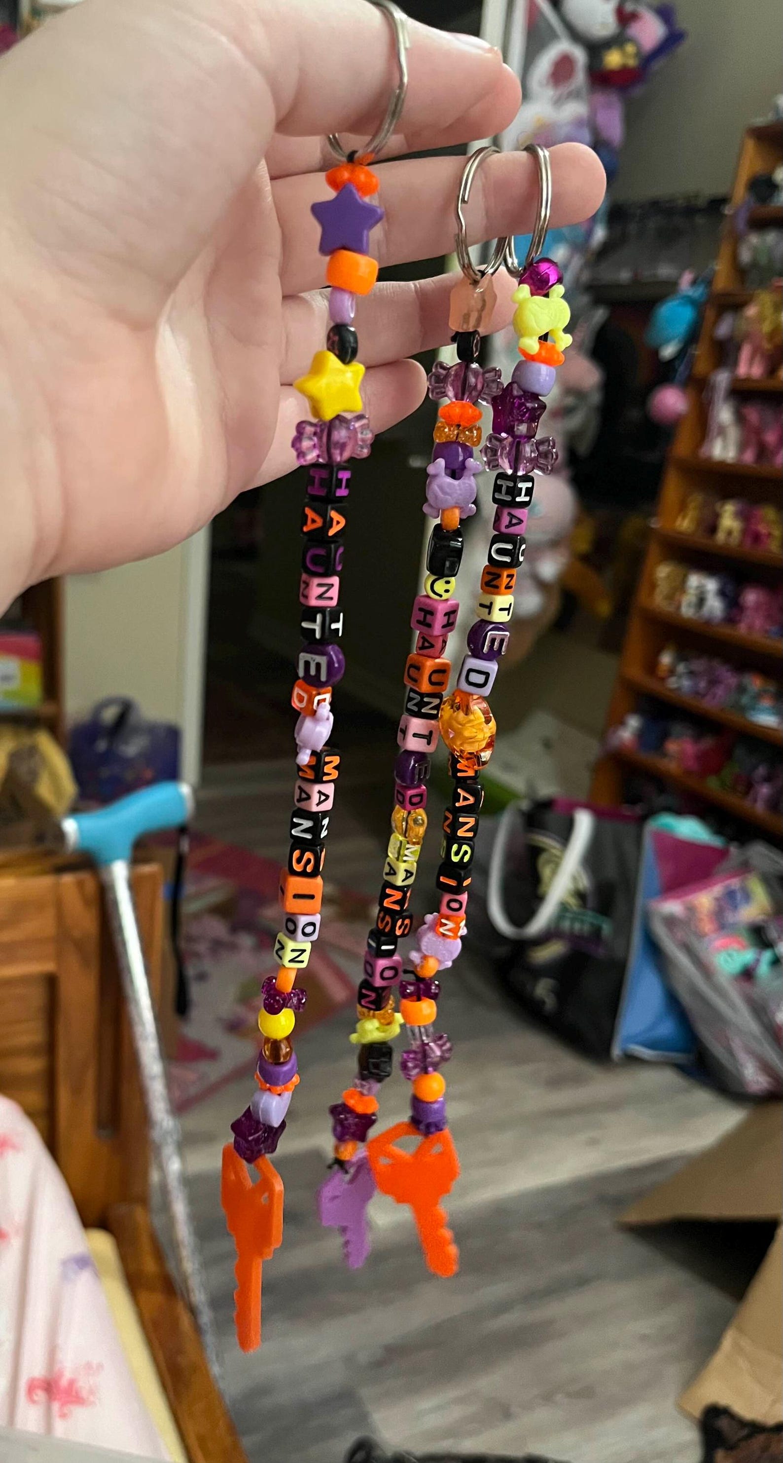 Scenecore Decora Emo Goth Halloween OOAK Haunted Mansion Key Kandi ...