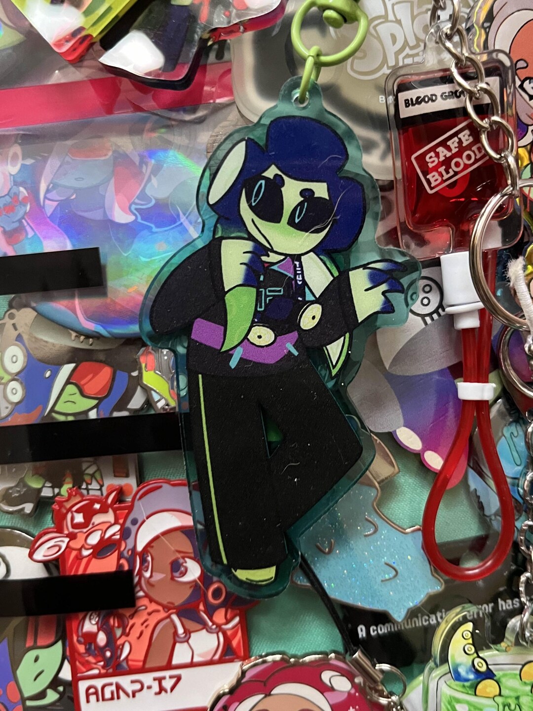 Mimic (splatoon OC) 3.5in Acrylic Keychain | Retro 80s 90s Inspired ...