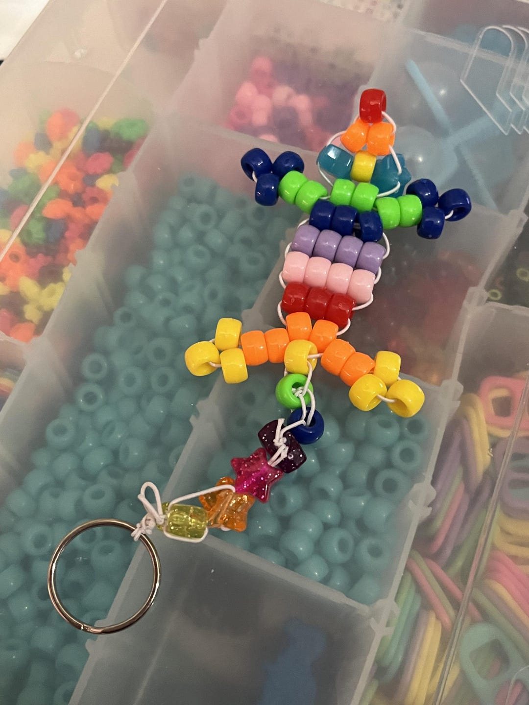 Kidcore Scenecore OOAK Kandi Bead Lizard Keychains - Etsy