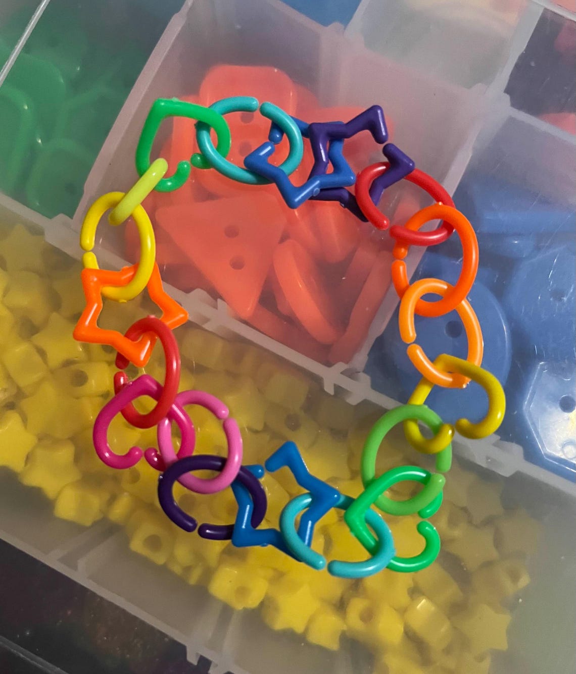 Random Kidcore Scenecore Decora Rainbow Shaped Links OOAK Kandi ...