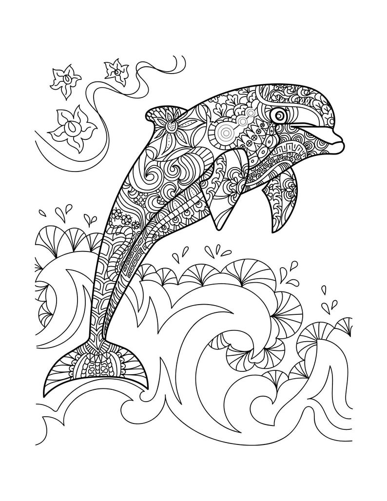 Enchanted Beach Sea Life Adult Coloring Book - Etsy Australia