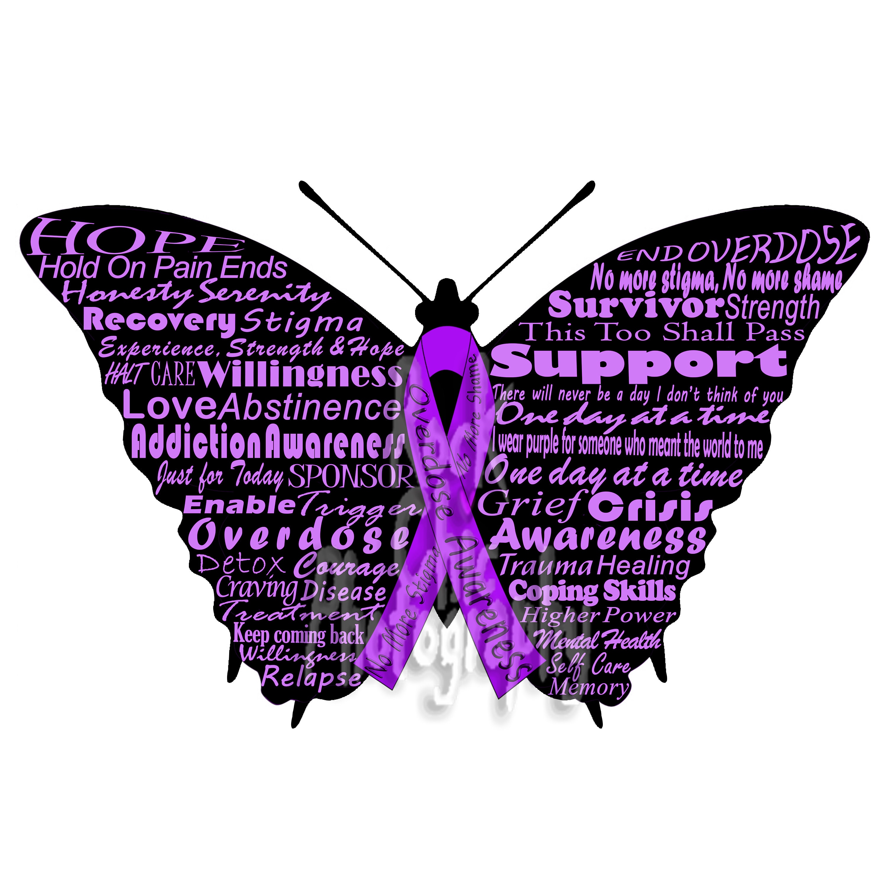 Overdose Awareness Png - Etsy