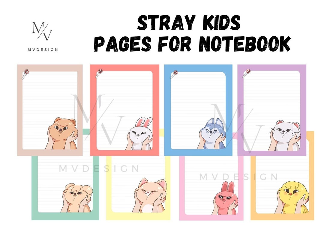 Stray Kids Pages to the Notebook, PRINTABLE Project Journal Pages Kpop ...