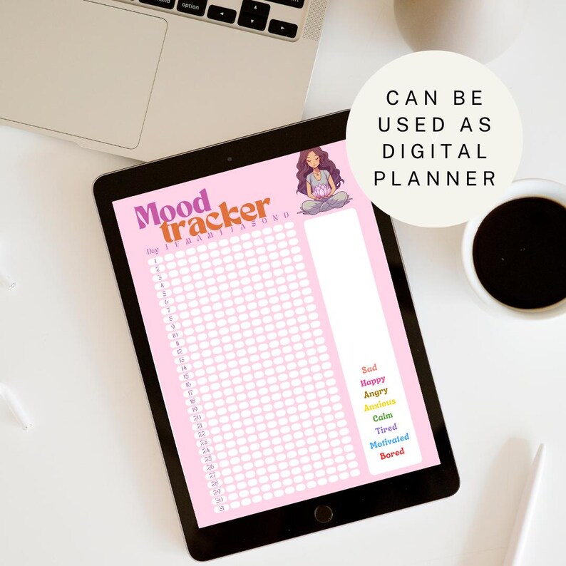 Printable Mood Tracker | Digital Download | Mental Health & Wellness ...