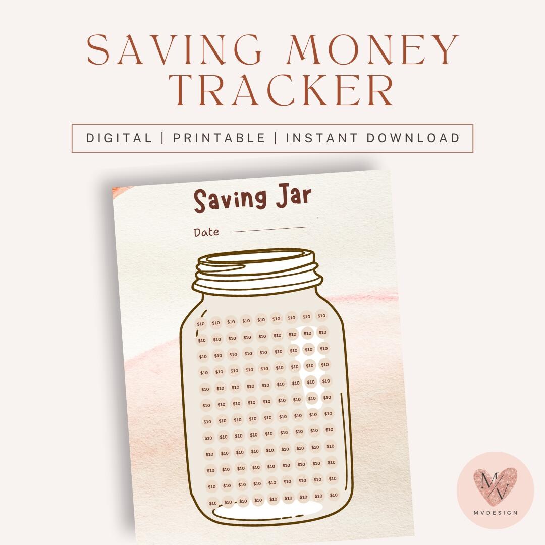 Printable Saving Jar Money Tracker | Digital Download | Budget Planner ...