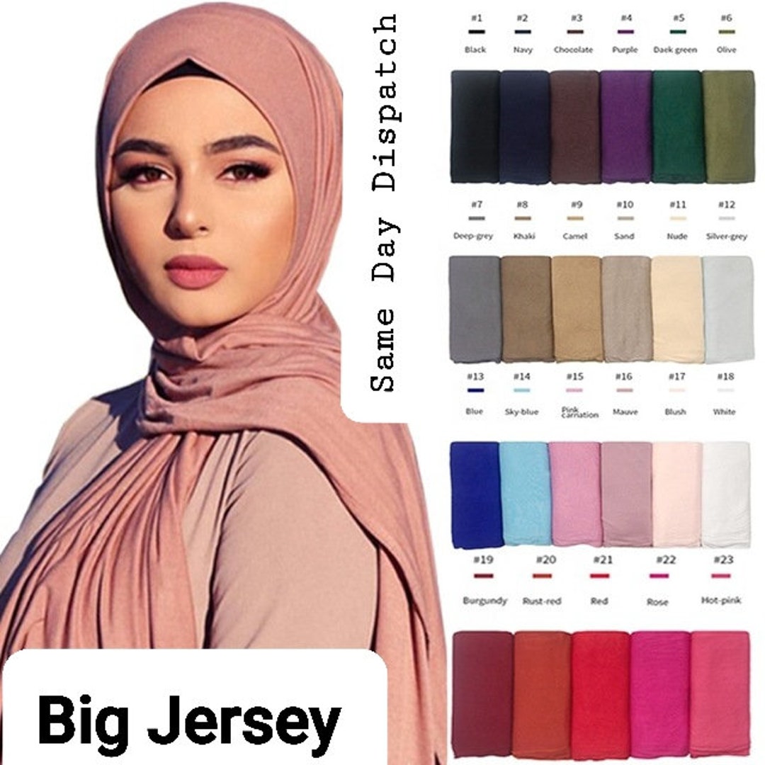 Premium Super Stretch Thick Jersey Lycra Scarf Hijab Wrap - Etsy UK