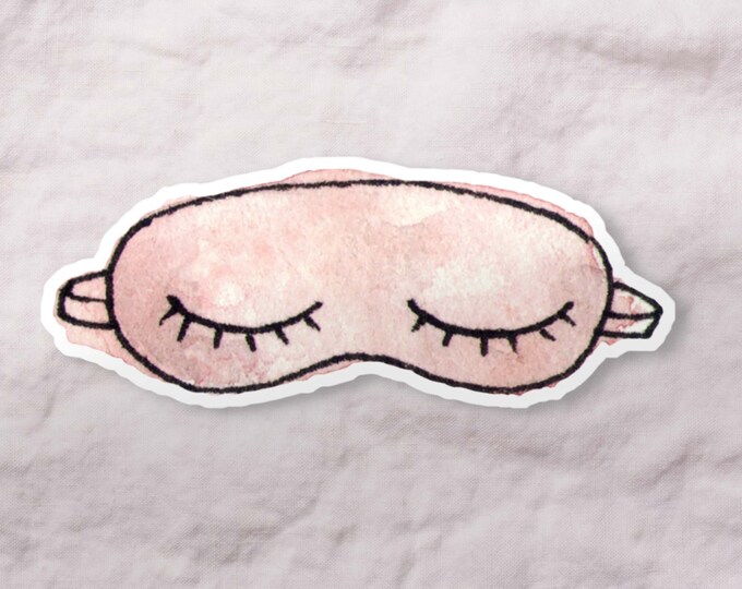 Sleeping Mask Sticker | Sleeping Eye Mask Decal | Self Care Die Cut ...