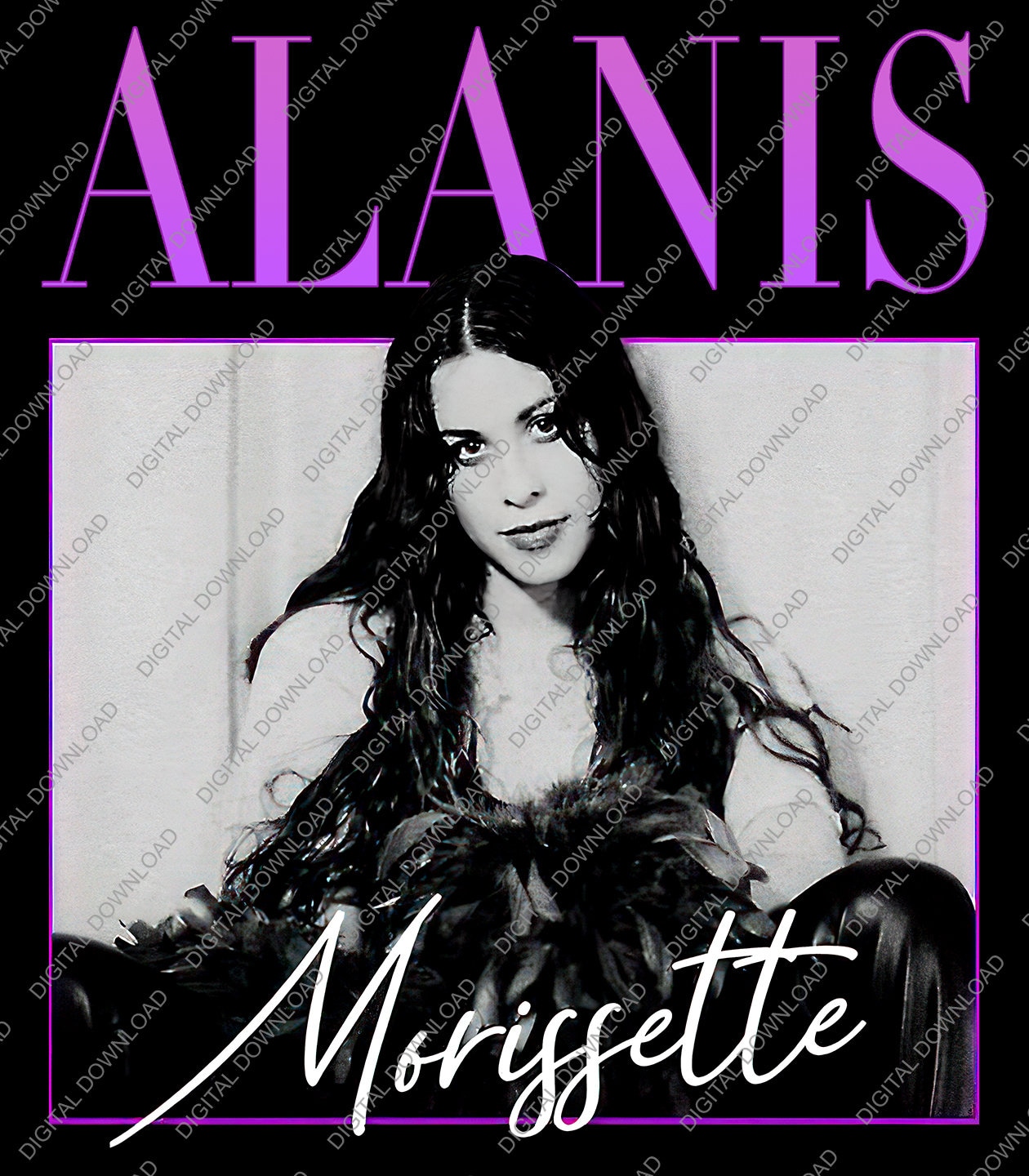 Alanis Morissette 90s Vintage File Png, Alanis Morissette the Triple ...