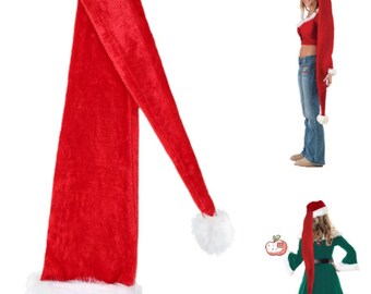 Long Santa Hat | Etsy