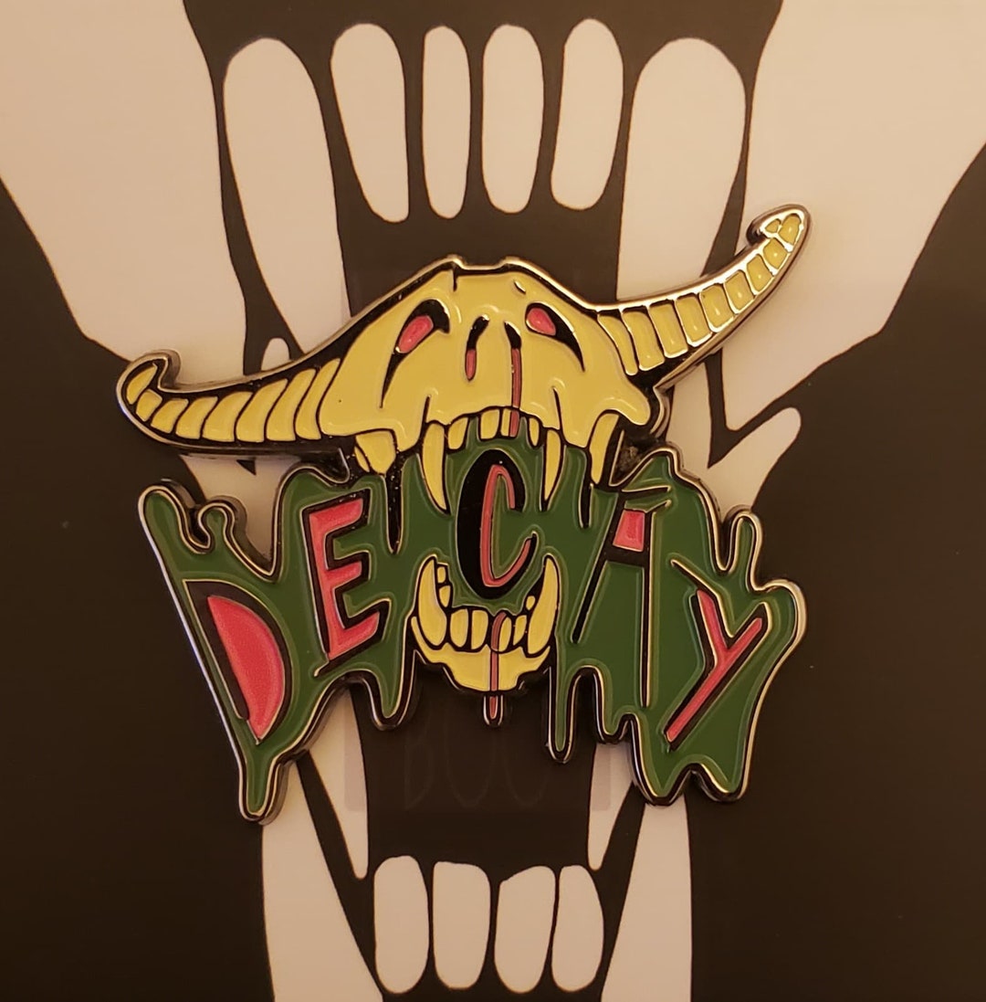 Decay Skull Enamel Pin - Etsy
