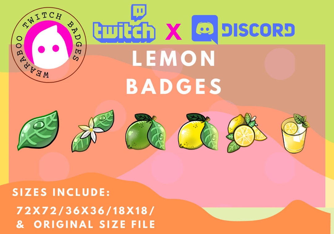 Refreshing Citrus Lemon Sub Badges 6 Tier List - Etsy