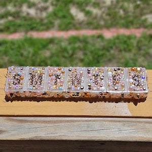 Rhinestone Pill Organizer|chic Pill Organizer|bling Pill Box|pill Box ...