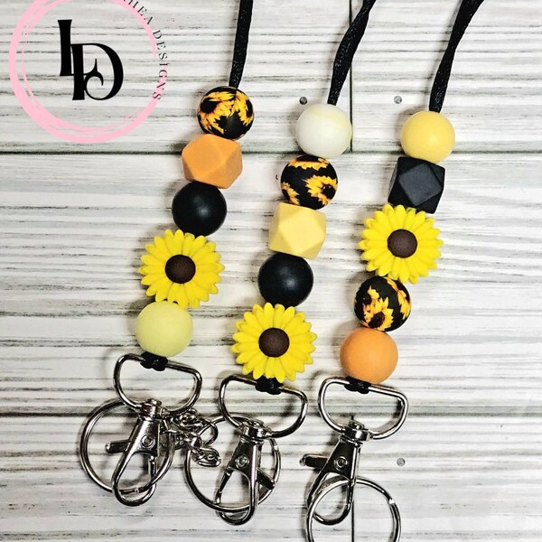 Sunflower Lanyard - Etsy
