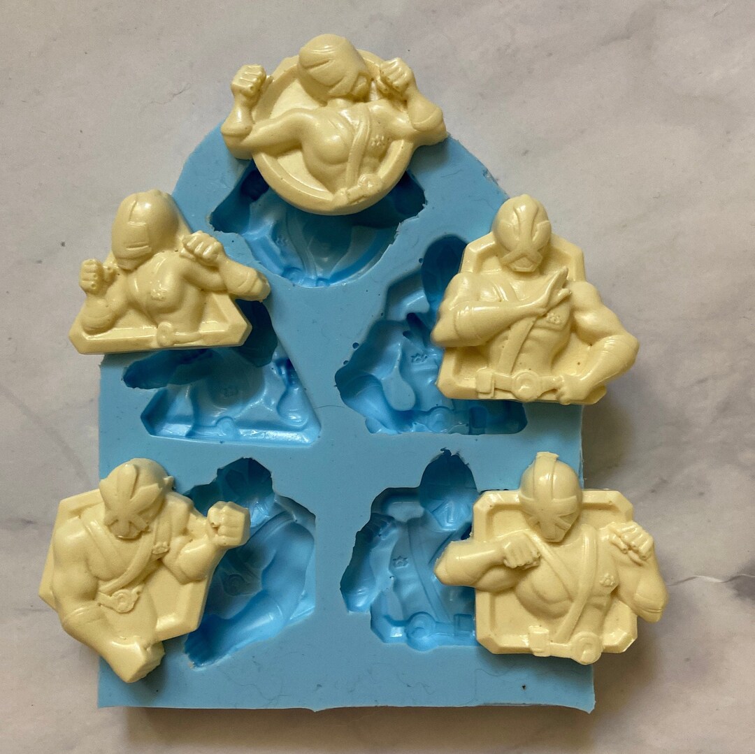 Power Rangers Food Grade Silicone Mold for Fondant, Sugar Paste ...
