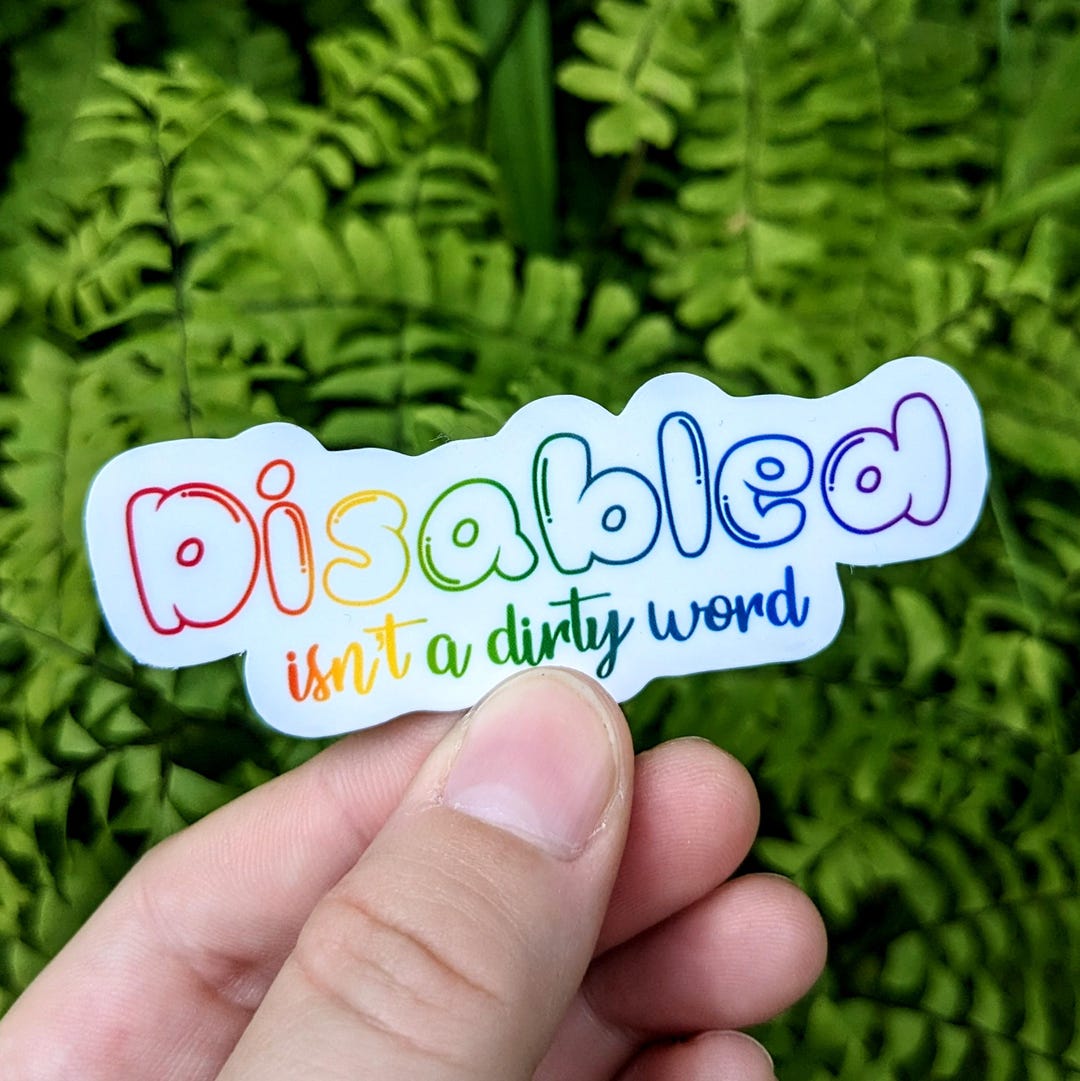 Disability Stickers - Disabled Owned - Disability Rights | Glossy Water ...