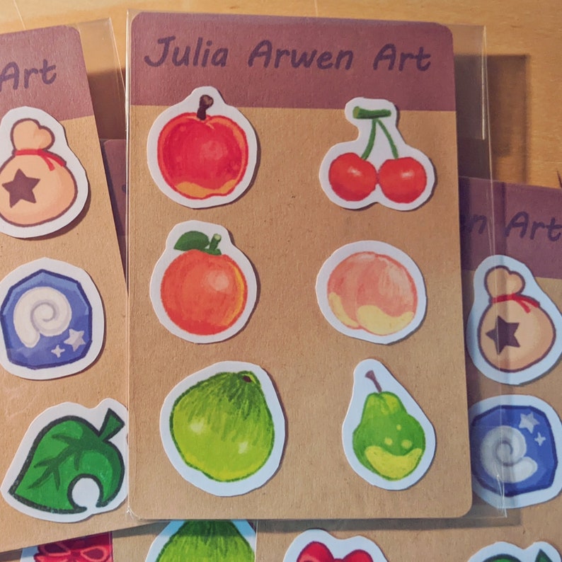 Animal Crossing Vinyl Sticker or Sheet Town Fruit & Items - Etsy