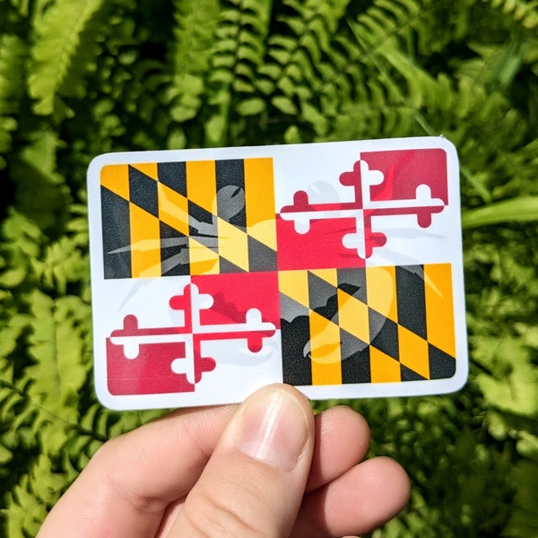 Maryland Flag Car Decal - Etsy