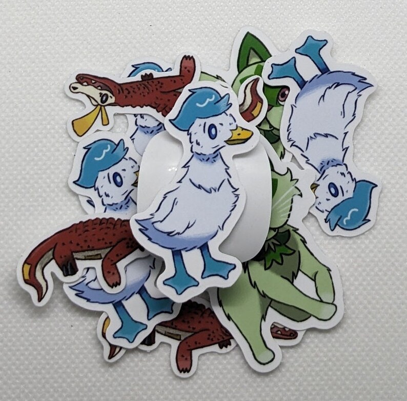 Quaxly Pokémon Scarlet & Violet Realistic Starter Sticker Cute Decal ...