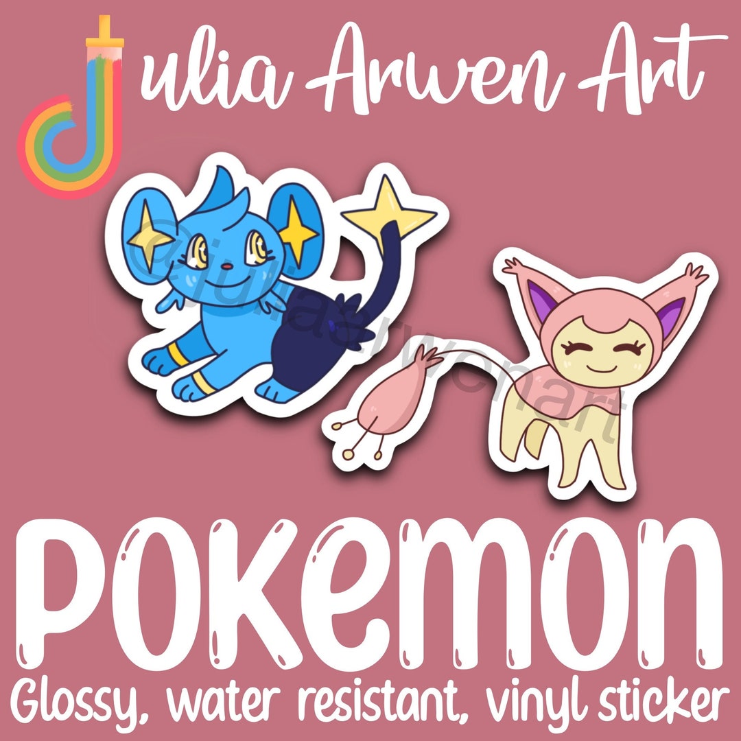 Pokémon Vinyl Sticker Shinx Skitty Water-resistant for - Etsy
