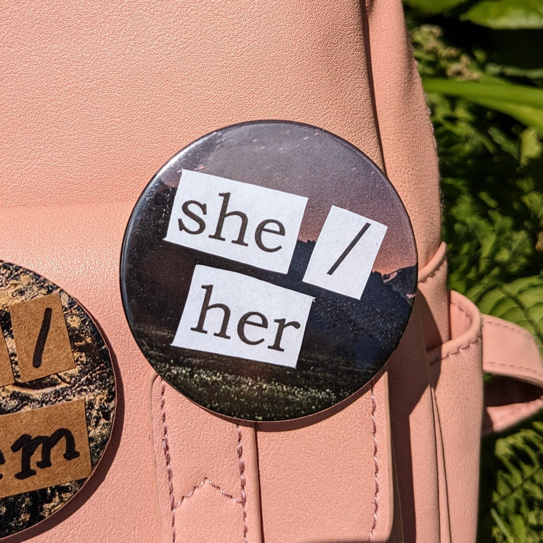 Pronoun Buttons - National Geographic - Pride LGBT Queer Owned Business ...