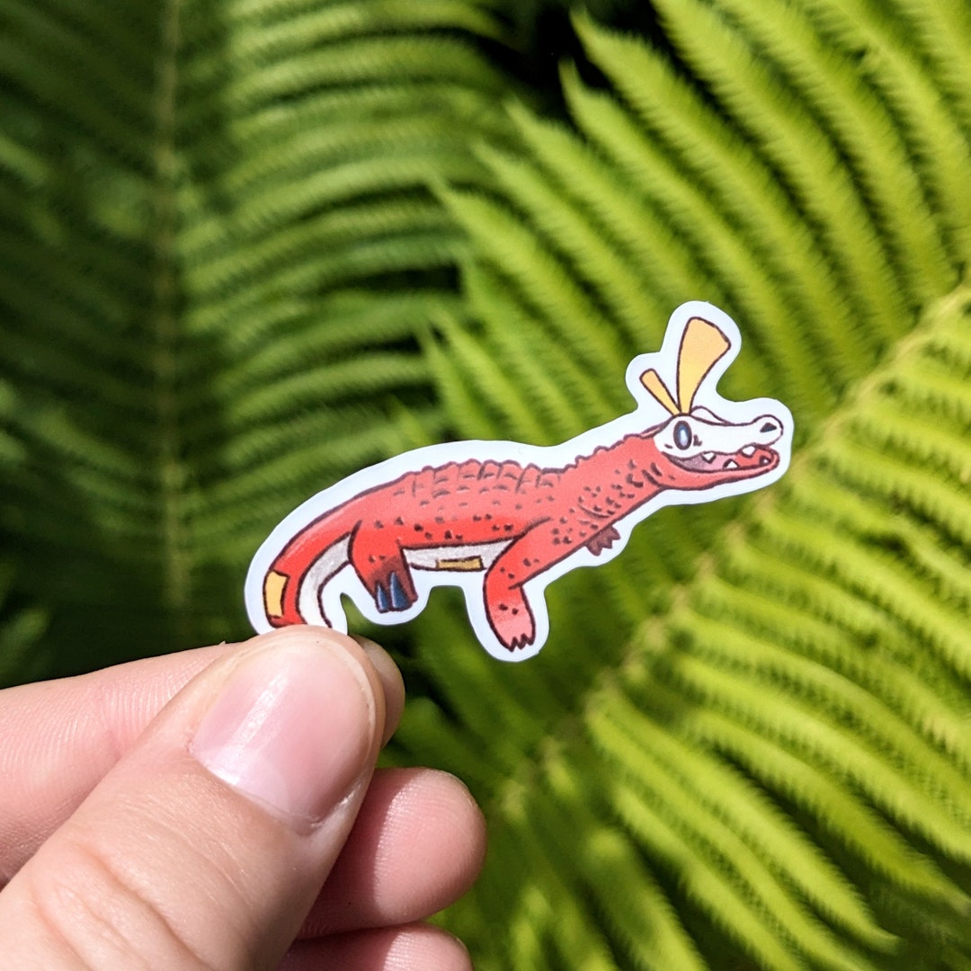 Fire Crocodile Realistic Starter Sticker | Cute Decal - Water Resistant ...