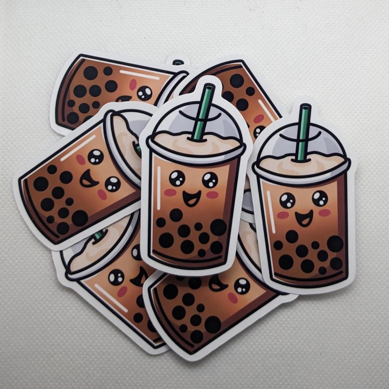 Boba Tea Vinyl Sticker - Cute Treat | Glossy Water Resistant - Cute ...