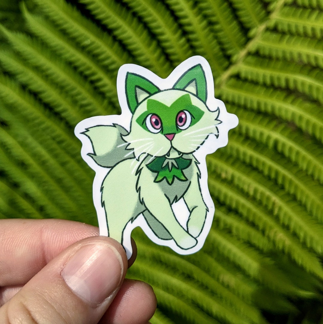 Sprigatito Pokémon Scarlet & Violet Realistic Starter Sticker Cute ...