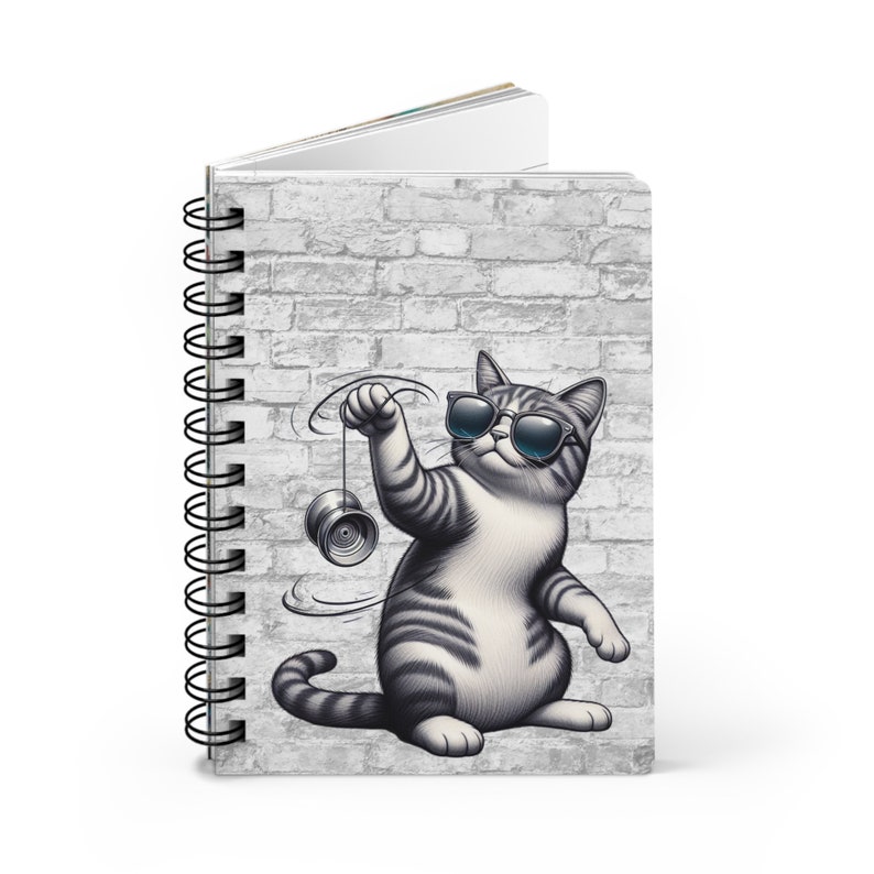 Yoyo, Yo-yo, Rock and Roll, Street Art Spiral Bound Journal, Gift, Art ...