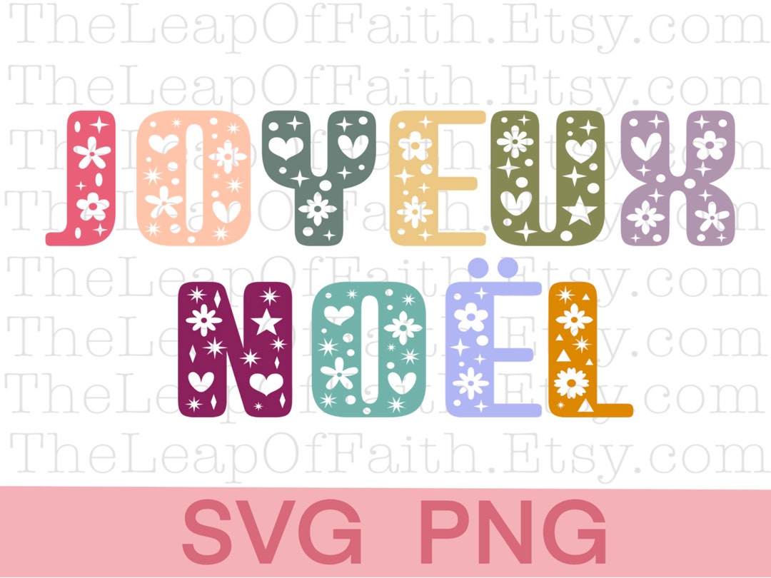 Joyeux Noel Svg, Joyeux Noel Png, French Christmas Design, Merry ...