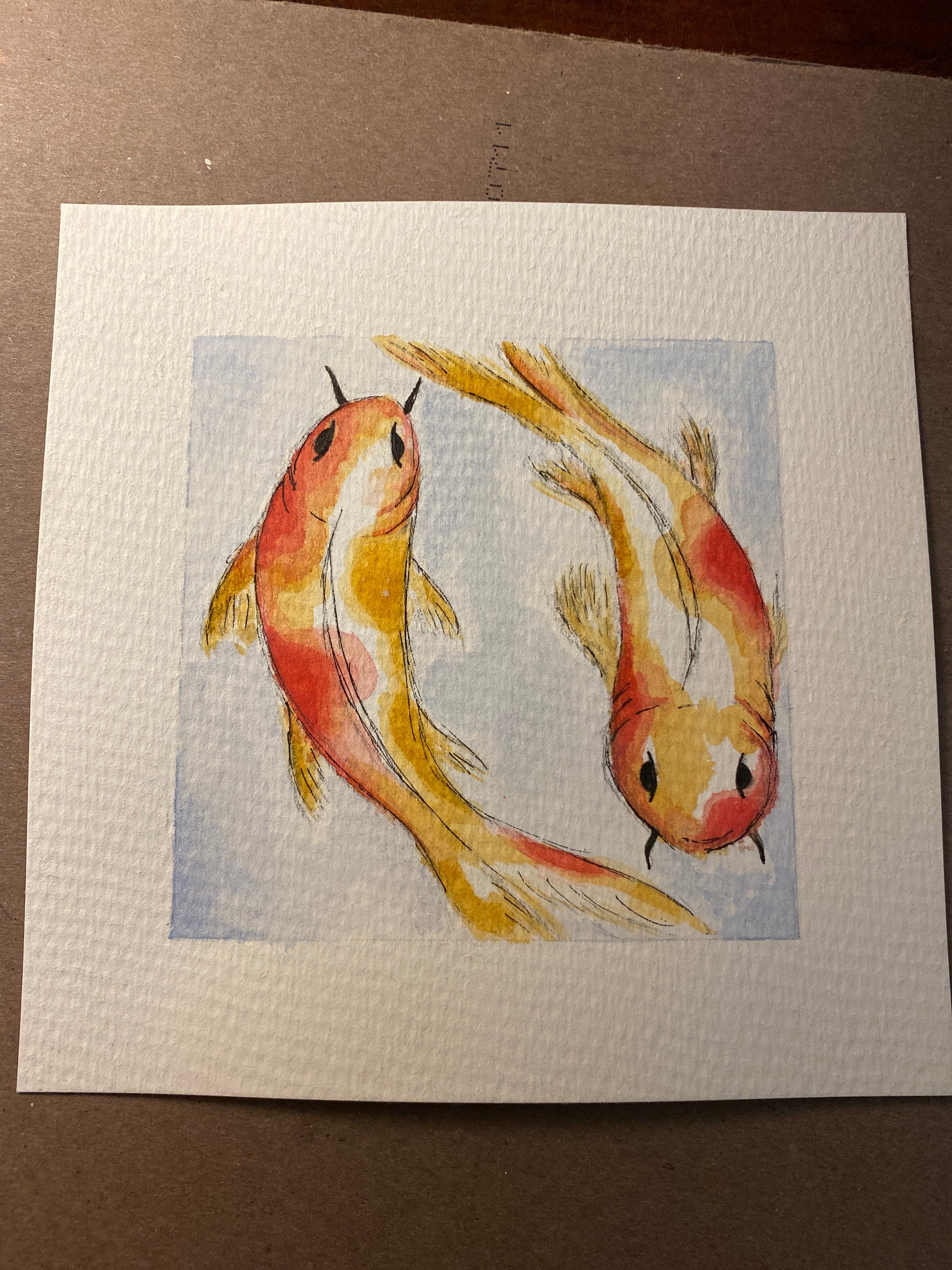 Printmaking koi fish designs for students - maimyte