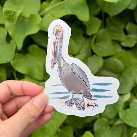 Pelly the Pelican Sticker Die Cut and Printed on Premium - Etsy
