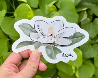 Magnolia Flower Sticker - Etsy