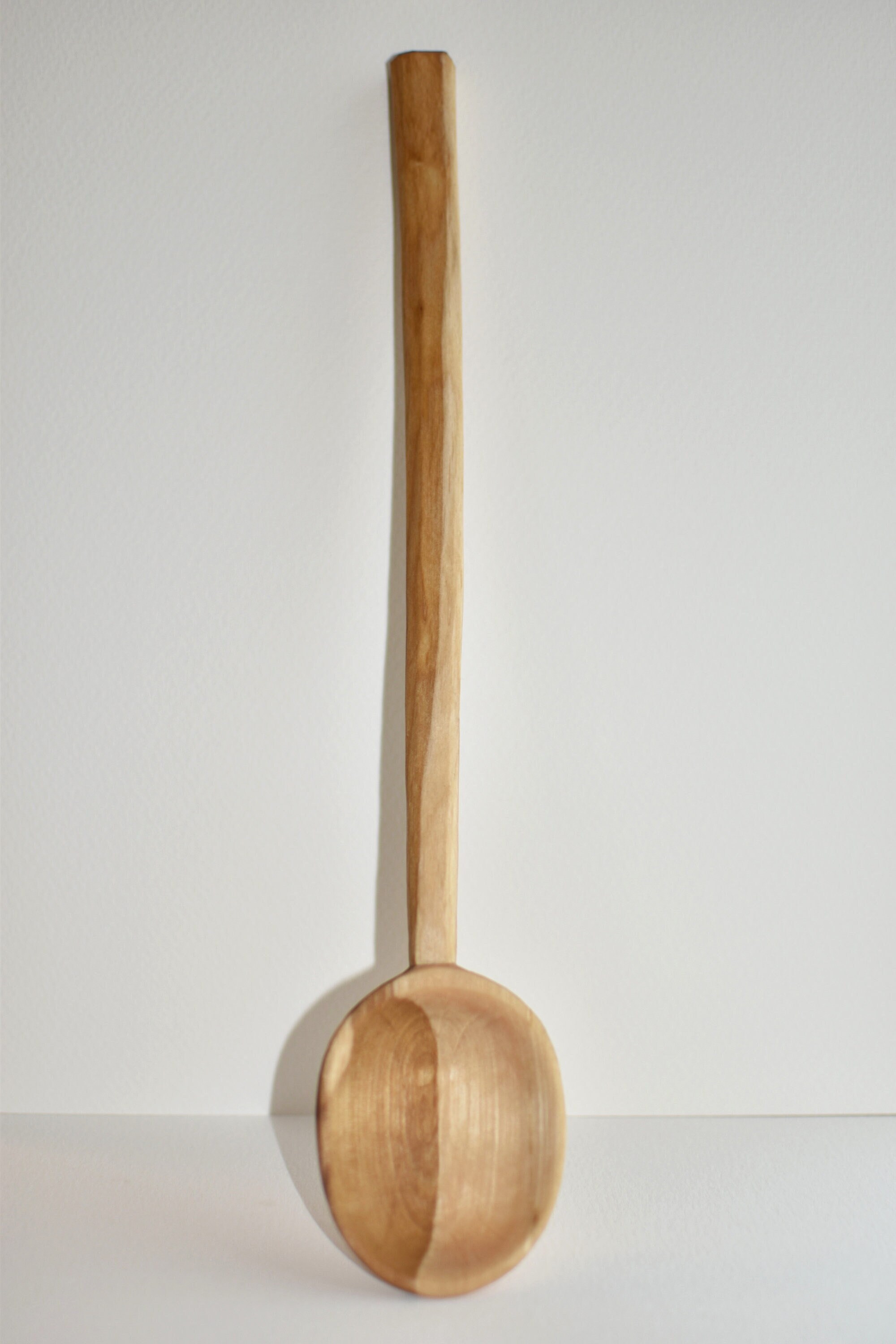 Large Birch Wood Cooking Spoon Hand Carved - Etsy