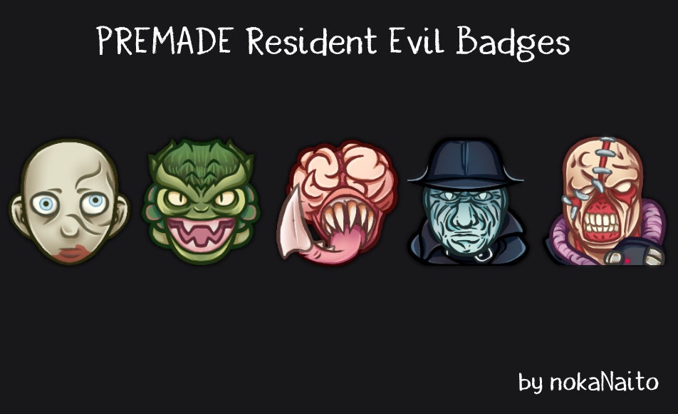 Resident Evil PREMADE Badges for Your Channel - Etsy