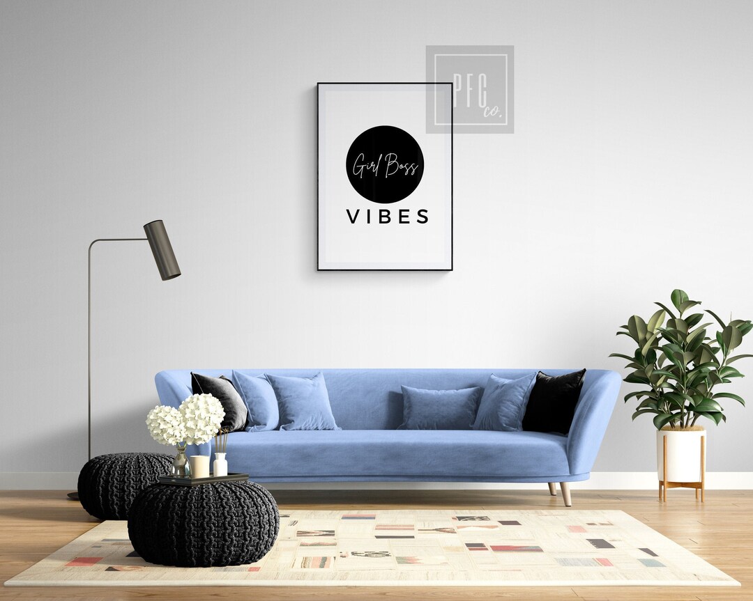 Girl Boss Vibes Prints, Girl Boss Quote Print, Feminist Wall Art ...