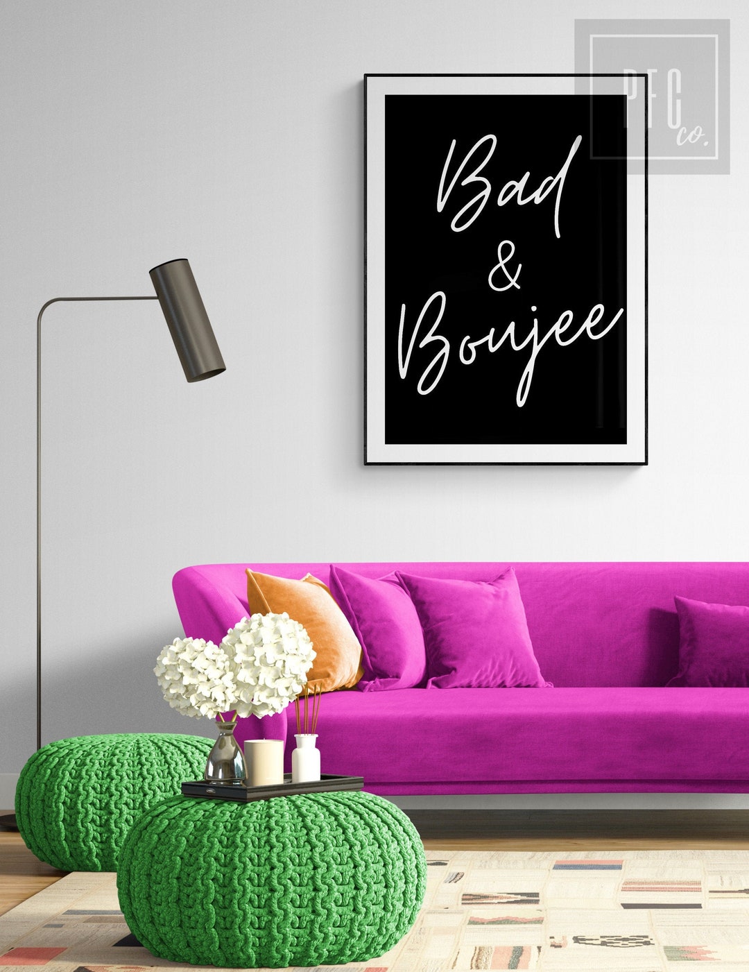 Bad Boujee Print, Bougie Quote Illustration, Art, Modern, Home Decor ...