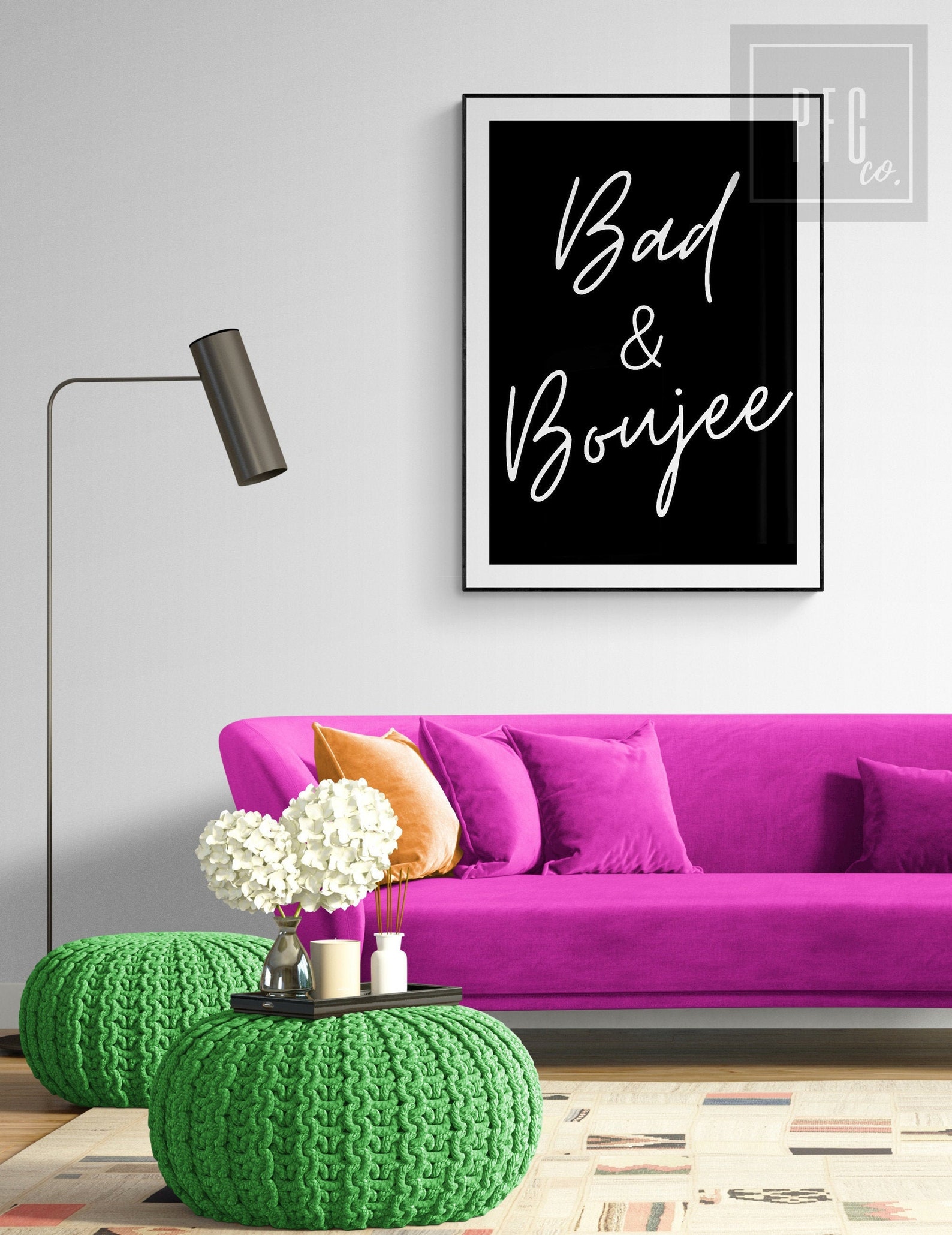 Bad Boujee Print, Bougie Quote Illustration, Art, Modern, Home Decor ...