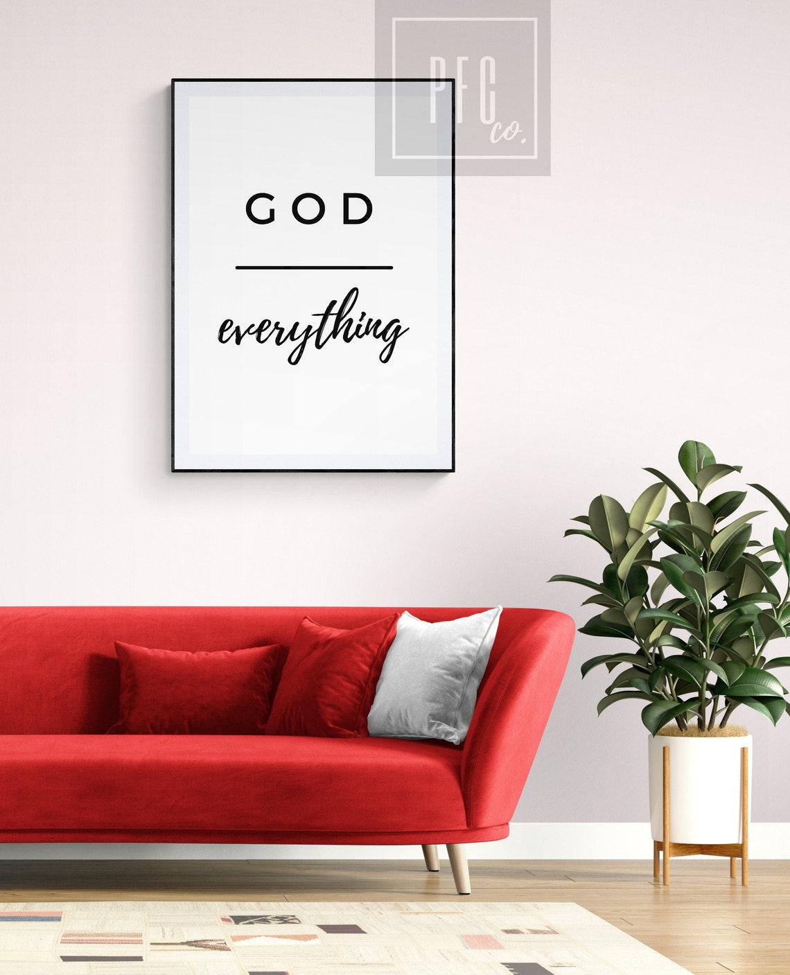 God Over Everything Printable Wall Art | Inspirational Wall Decor ...