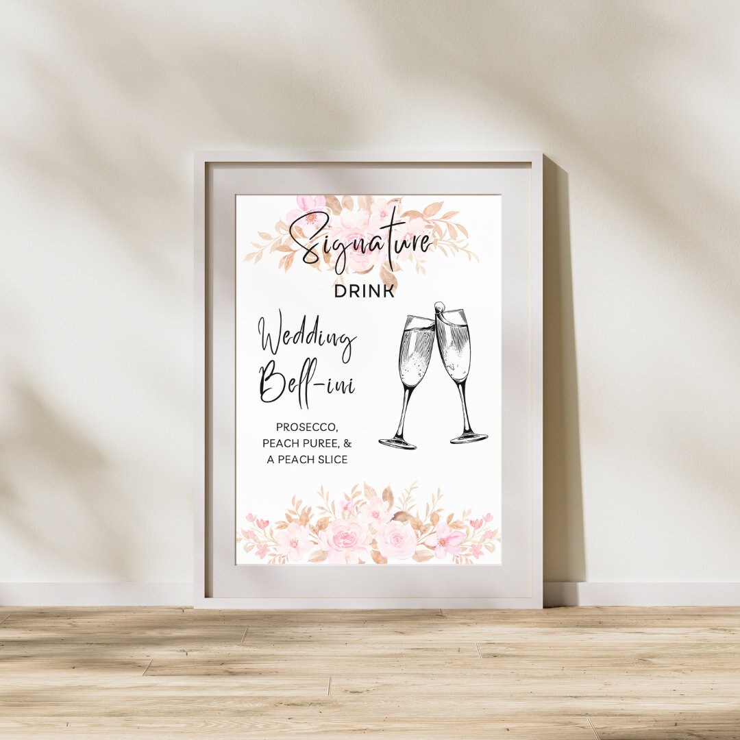 Personalized Signature Drink Bar Sign - Etsy