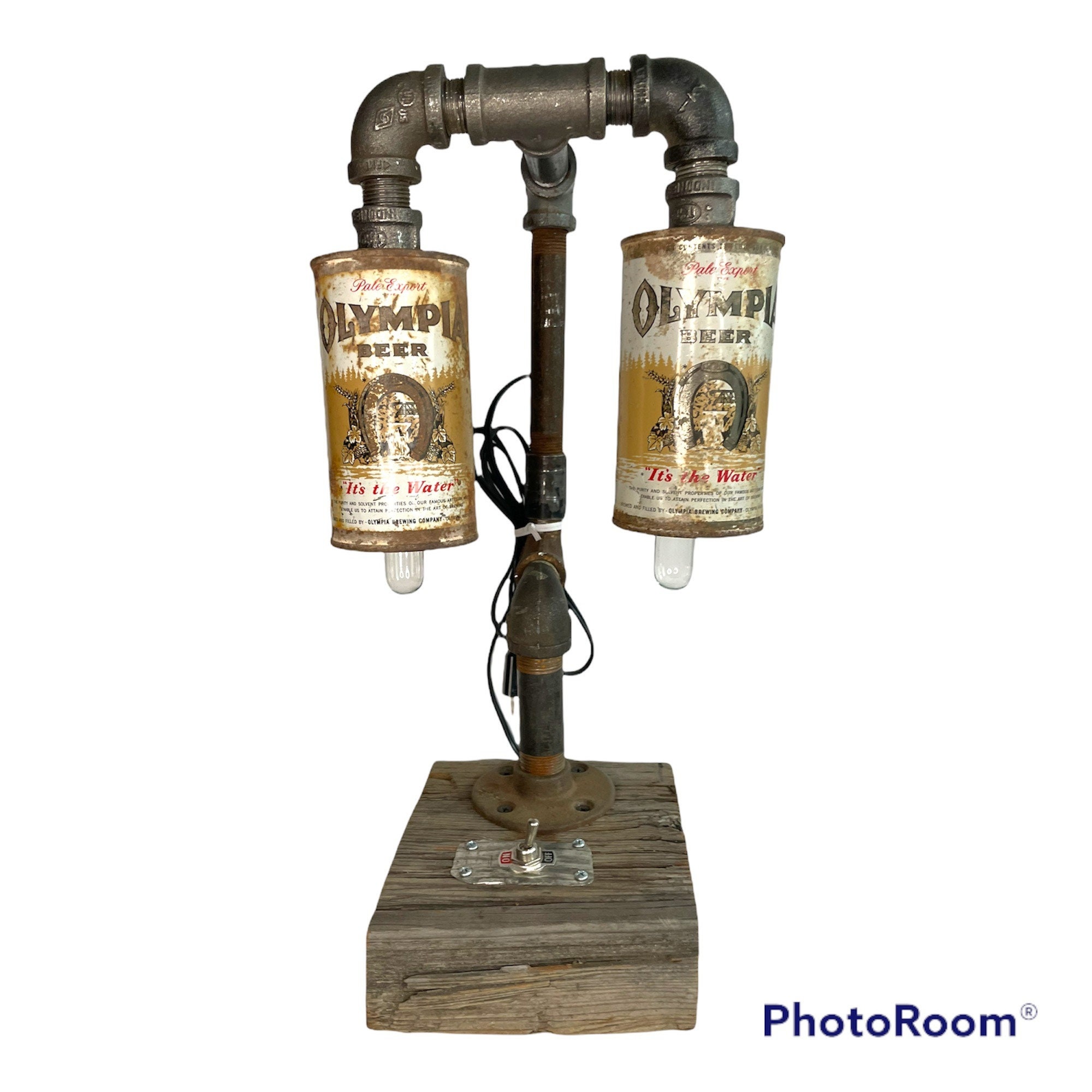 Vintage Olympia Beer Can Rustic Table Desk Lamp - Etsy