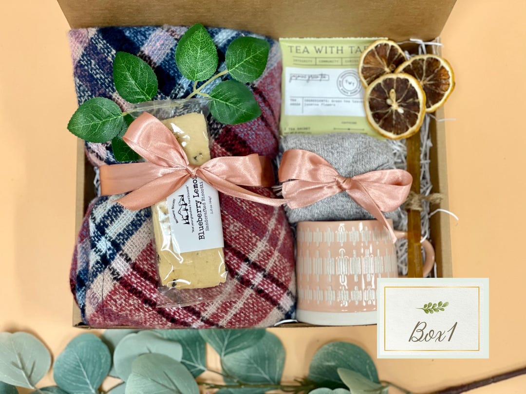 Healing Comfort Box: Unique Spa Gift for Women With a Scarf Blanket and ...