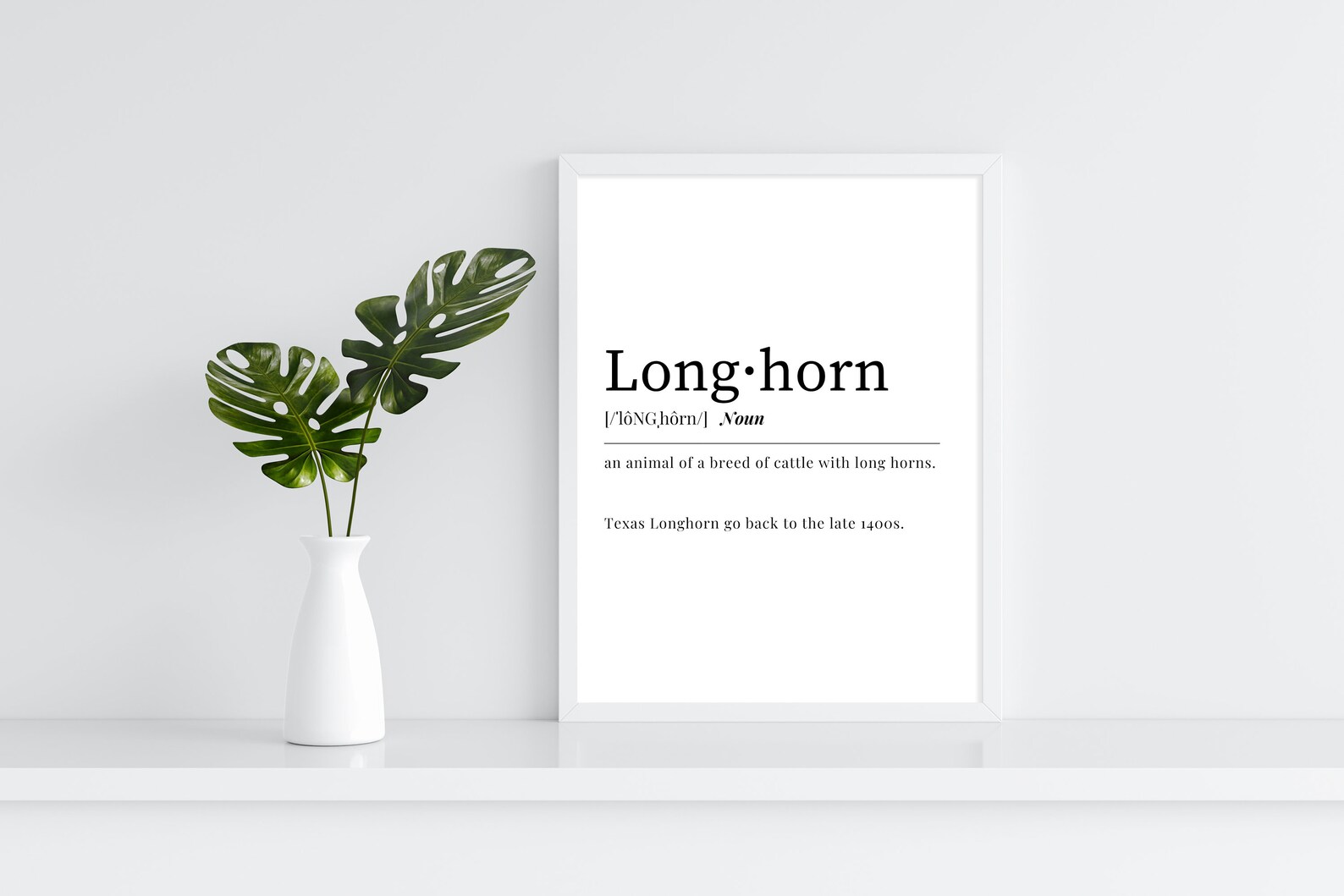Longhorn Print, Cow Wall Art, Farmhouse Decor, Texas Longhorn, Digital ...