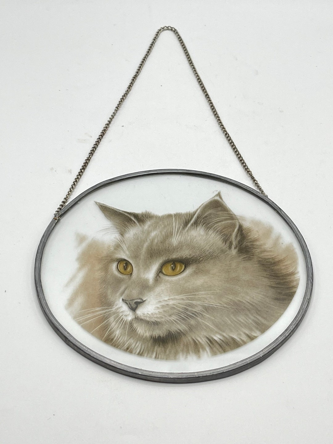 Vintage Cat Sun Catcher Cat Collection Fluffy Cat Glass - Etsy