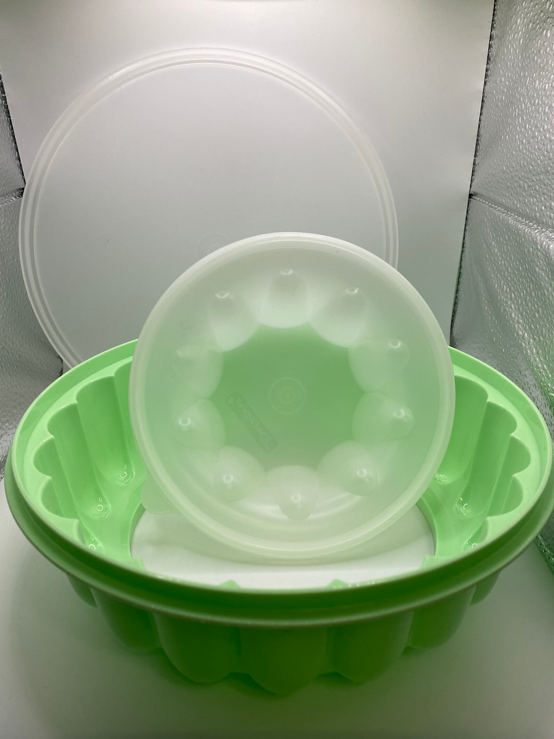 Tupperware Green Jel-ring Mold / Jello Gelatine Salad Mold / Made in ...