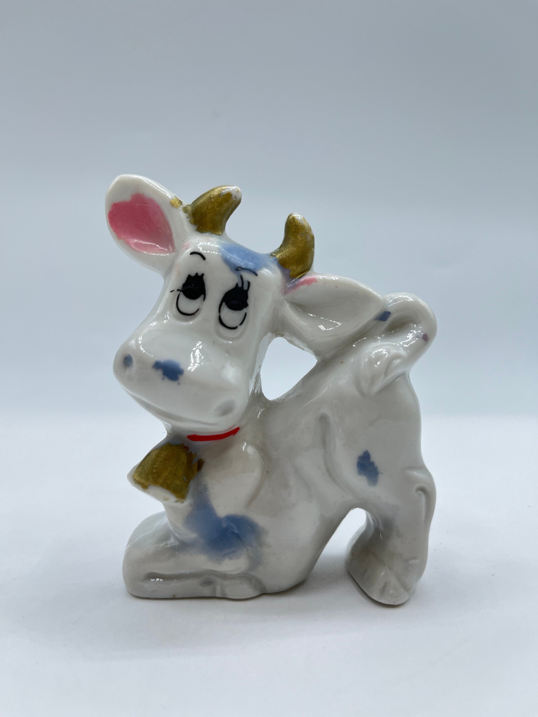 Cow Figurine Vintage Porcelain Farm Animal Stamped Japan - Etsy