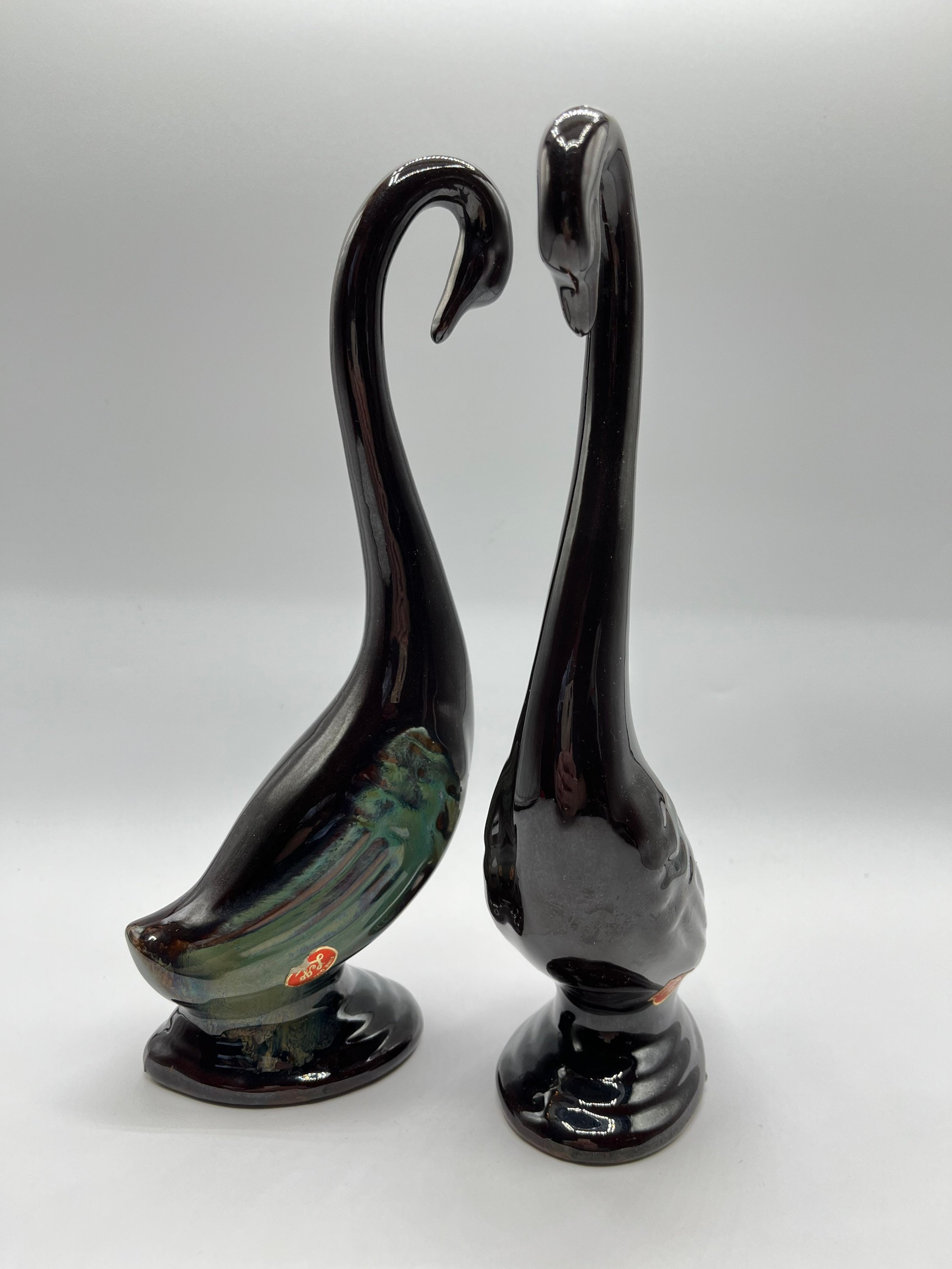RARE Swan Figurines, Fine Quality Lego Japan Animal Figurine, Red Ware ...