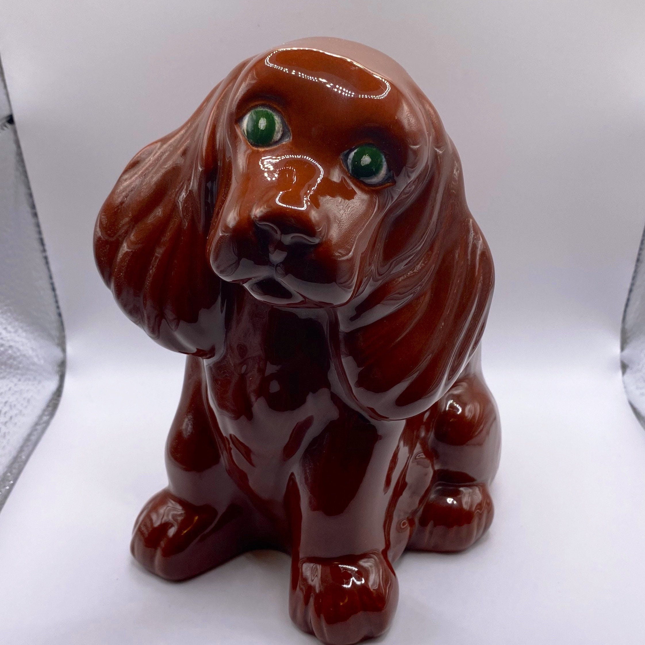 Vintage Brown Dog Holland Mold, Cocker Spaniel, Puppy Ceramic Hobby Art ...